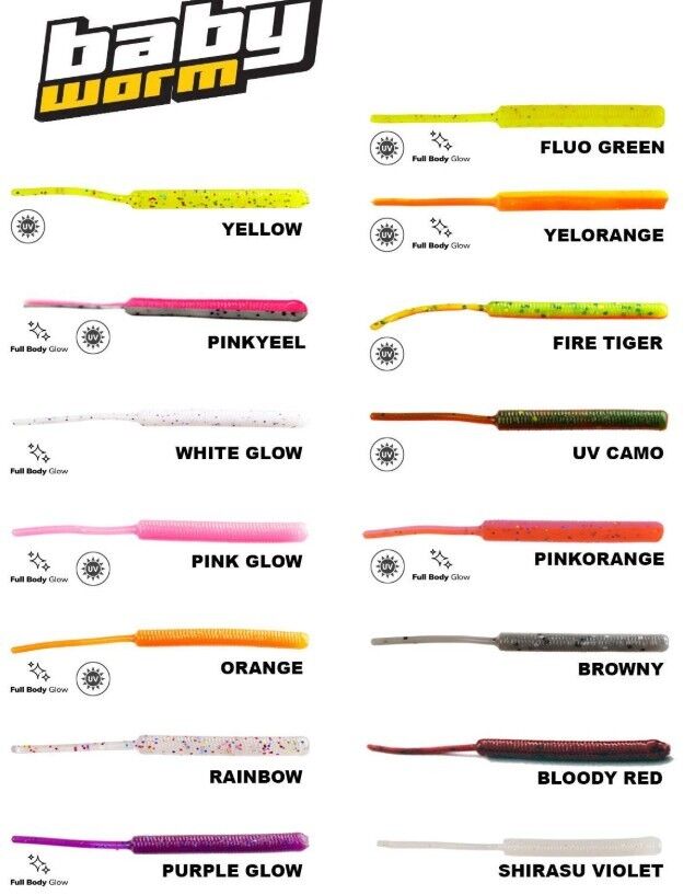 Fujin Baby Worm 5.2 cm Floating LRF Silikonu Yellow (Sarı)|Fujin